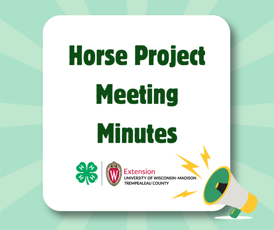 Horse Project Meeting Minutes for December – Extension Trempealeau County